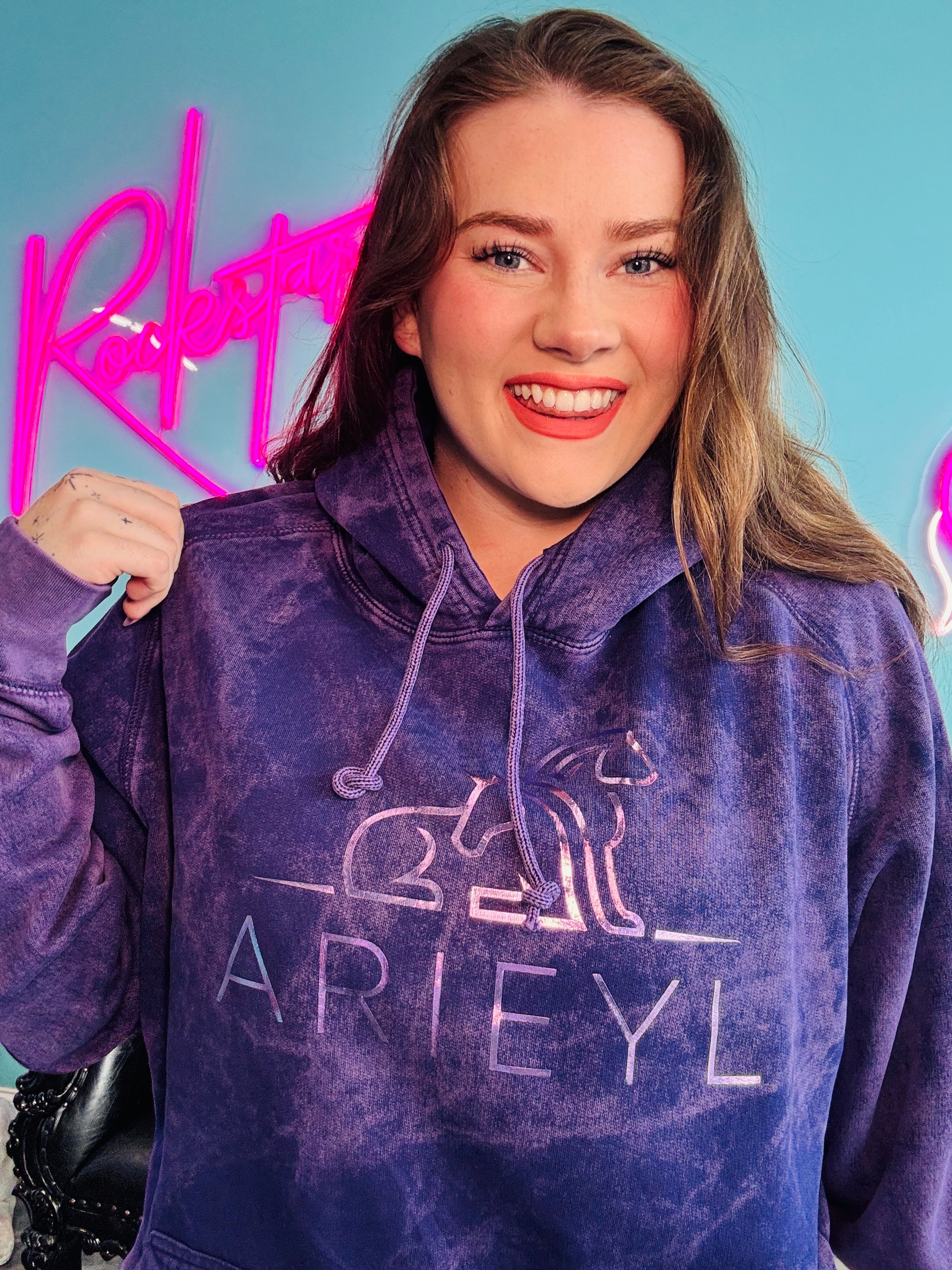 LOGO Purple Acid Hoodie – Arieyl Merch